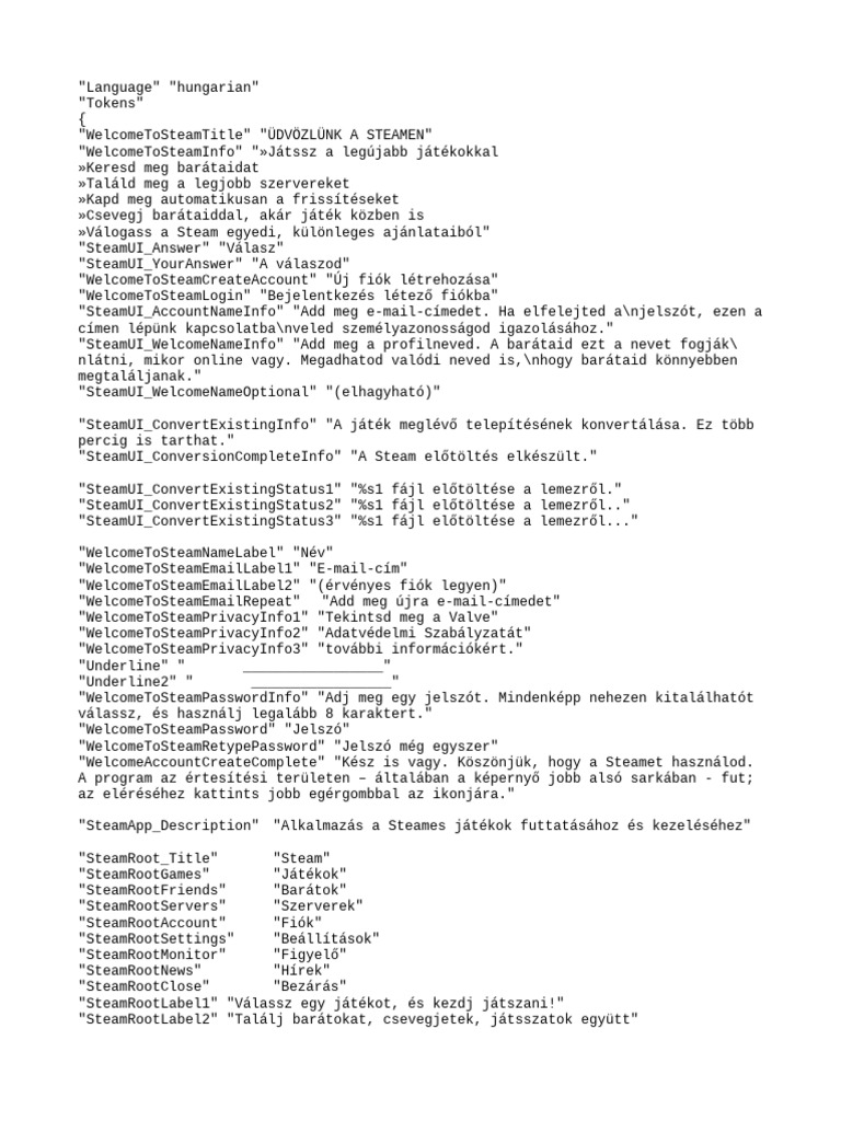 Steamui - Hungarian Configuration | PDF