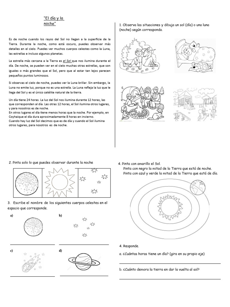 1º Ciencias | PDF | Cielo | Noche