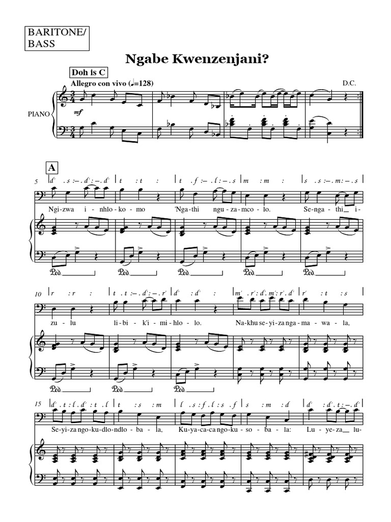(L) Ngabe Kwenzenjani | PDF | Notation | Poétique (discipline)