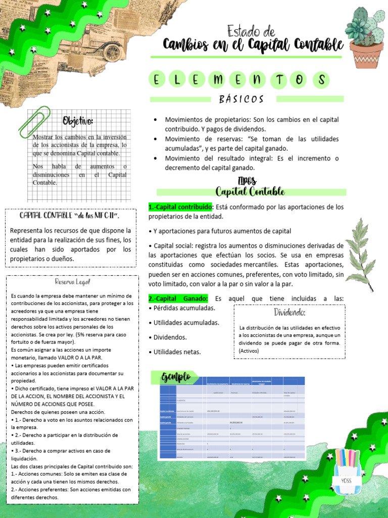 Apunte 3, Estado de Cambios en El Capital Contable | PDF | Compartir ...