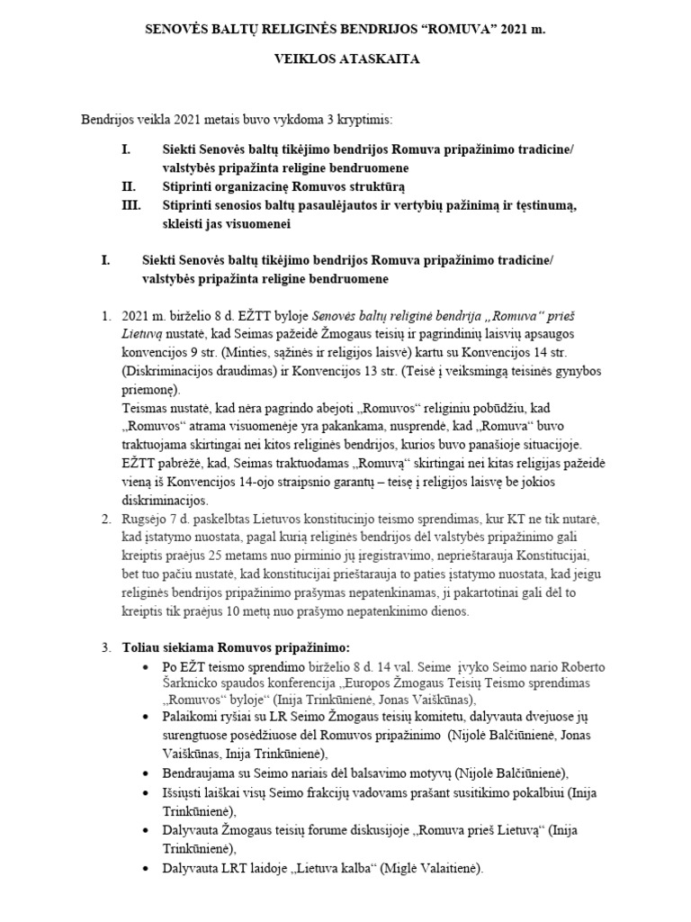 ROMUVOS Bendrijos Ataskaita 2021docx | PDF