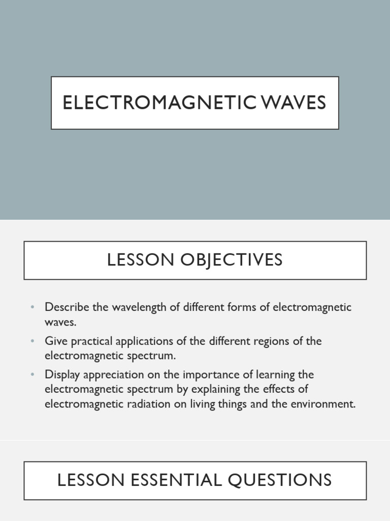 Electromagnetic Waves | PDF | Electromagnetic Radiation | Waves
