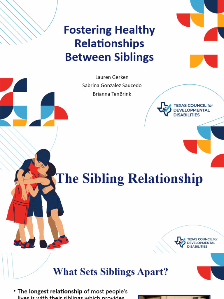Fostering Healthy Relationships Between Siblings | PDF | Sibling | Caregiver