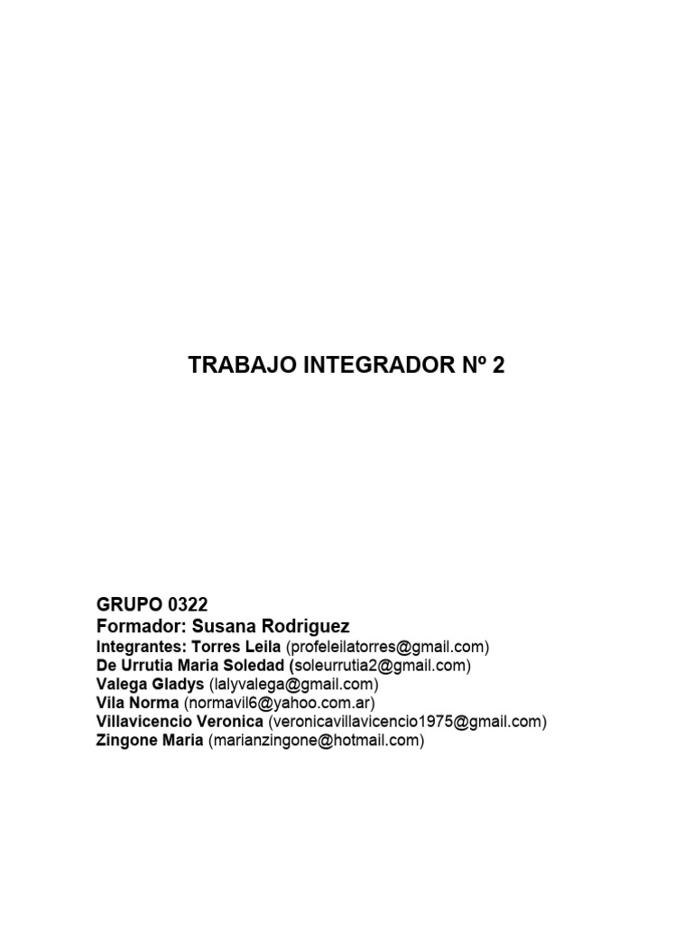Trabajo Integrador #2 | PDF