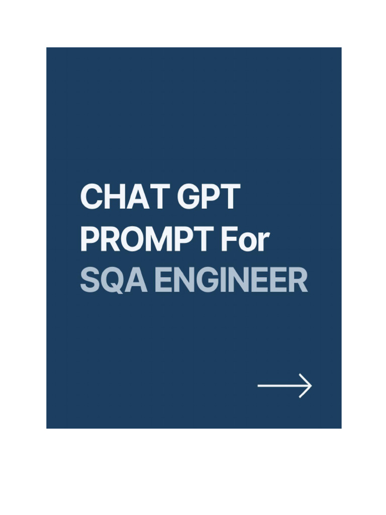 Chat GPT Prompt For SQA Engineer - 3 | PDF