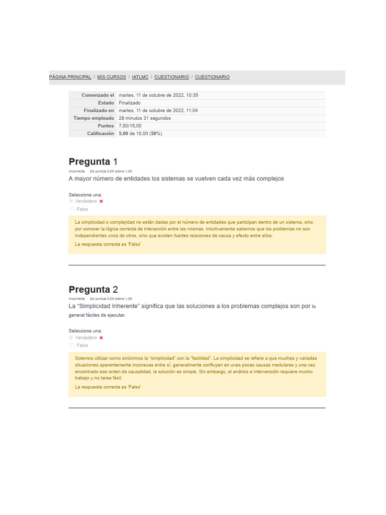 Cuestionario - Revisión Del Intento | PDF | Business