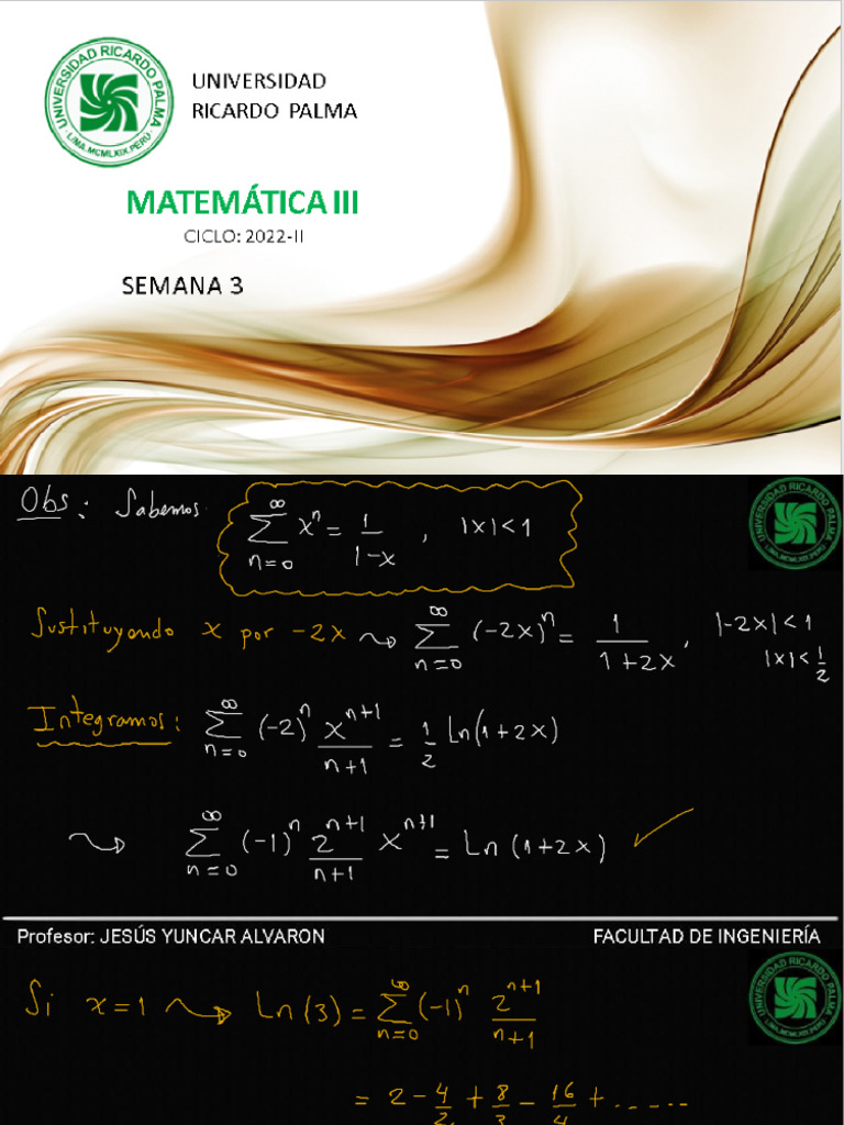 Aseoría Matemática III Sem3 | PDF
