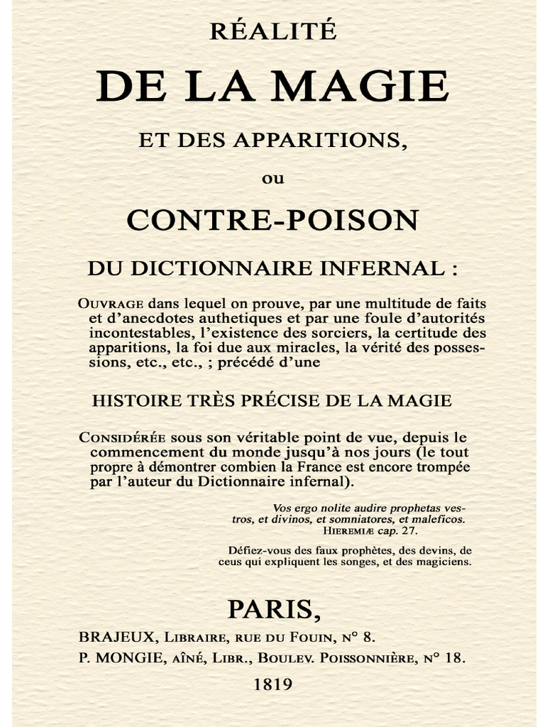 Critique du Dictionnaire Infernal | PDF | Sorcellerie | Dieu
