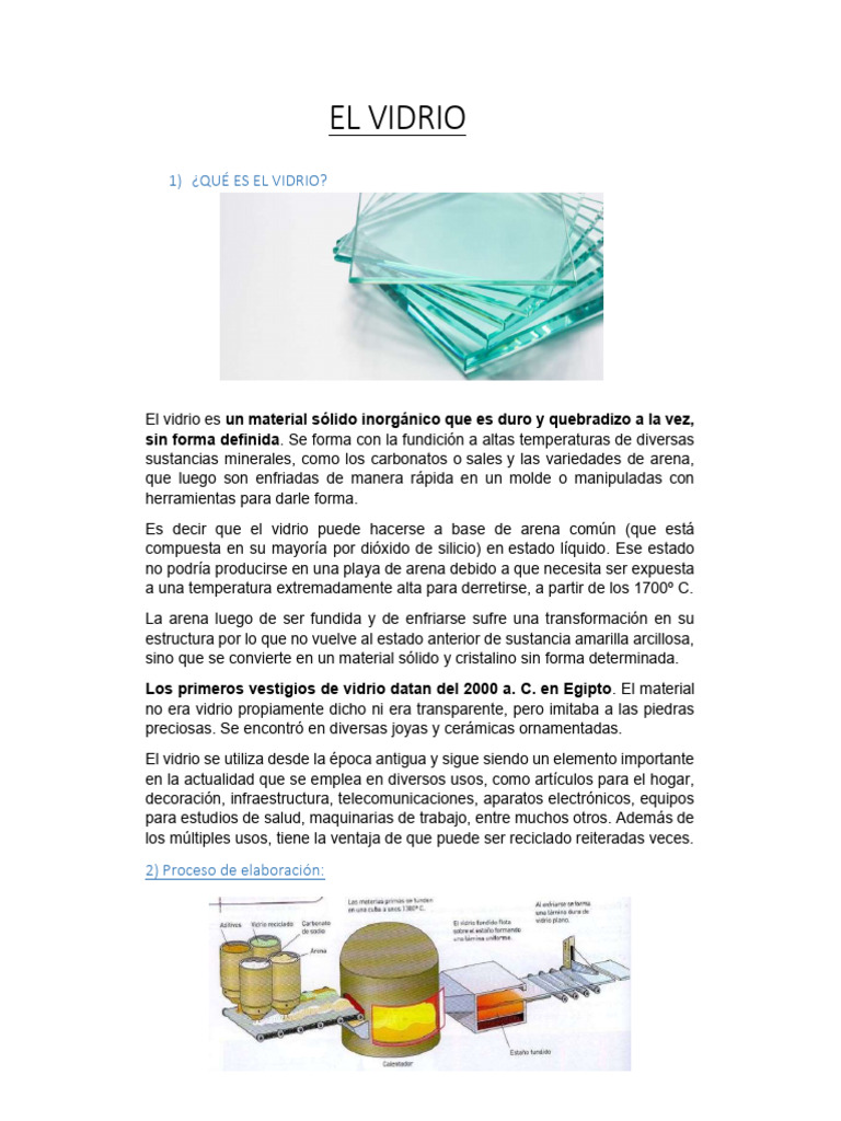 Propiedades del vidrio sodocálcico | PDF | Lentes | Sólido