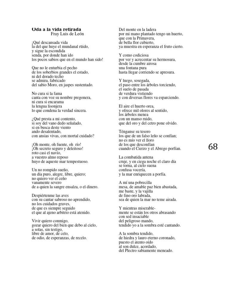 Oda y Égloga | PDF