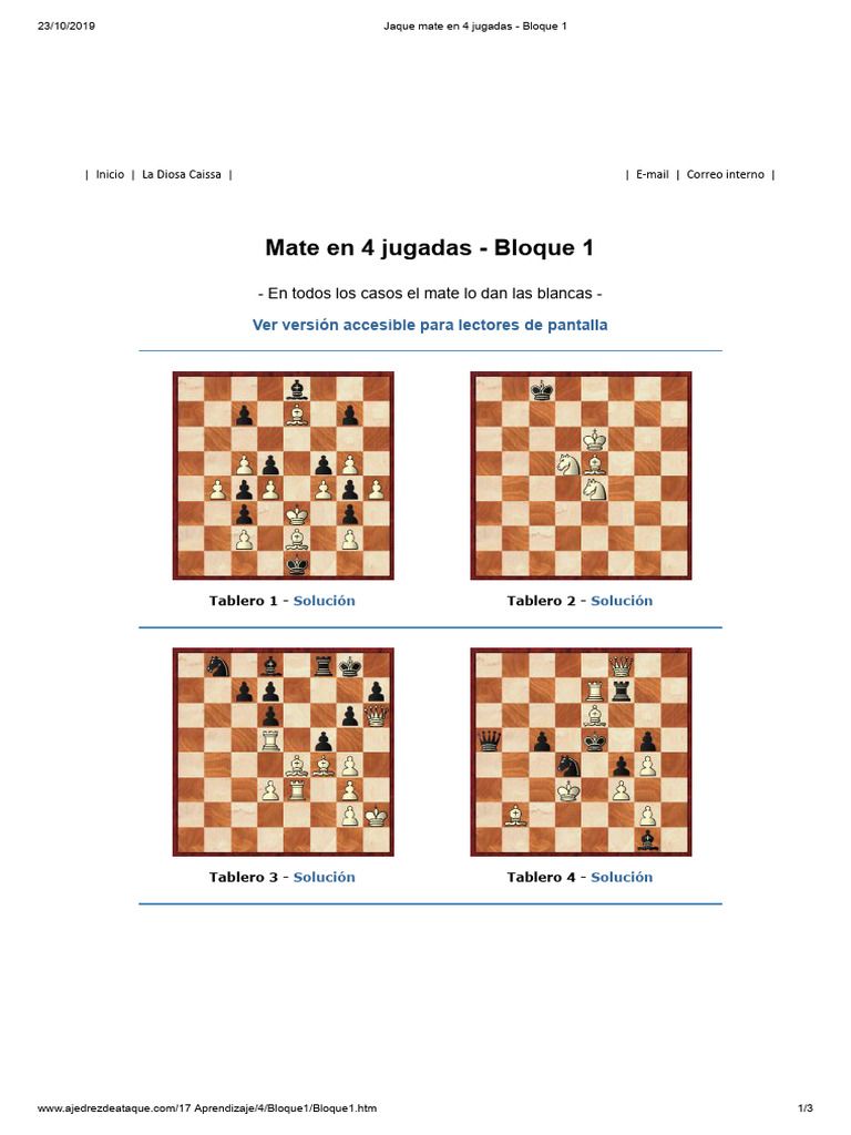 40-Ejercicios de Mate 4 Jugadas | PDF