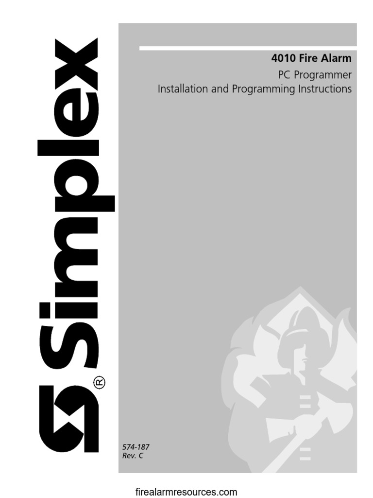 Simplex 4010 Fire Alarm Panel Programmer Installation Programming Instructions | PDF | Fire ...