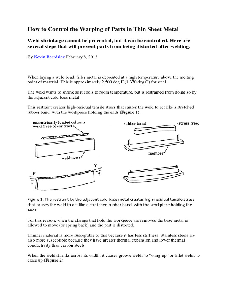How To Control The Warping of Parts in Thin Sheet | PDF | Construction ...