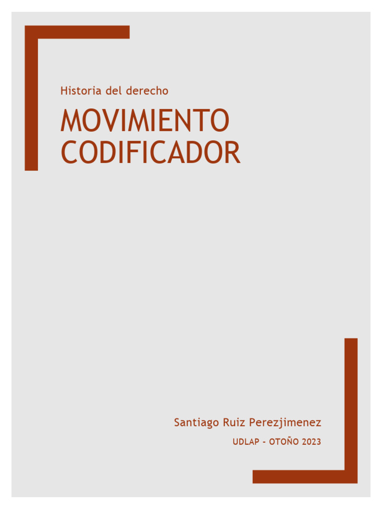 Movimiento Codificador | PDF | Codificación (ley) | Ciencias Políticas