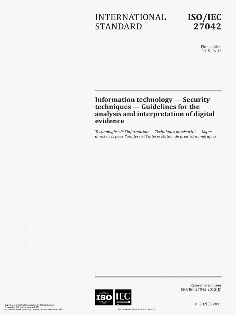 ISO IEC 27042-2015 (tomar texto) | PDF | Information Security ...