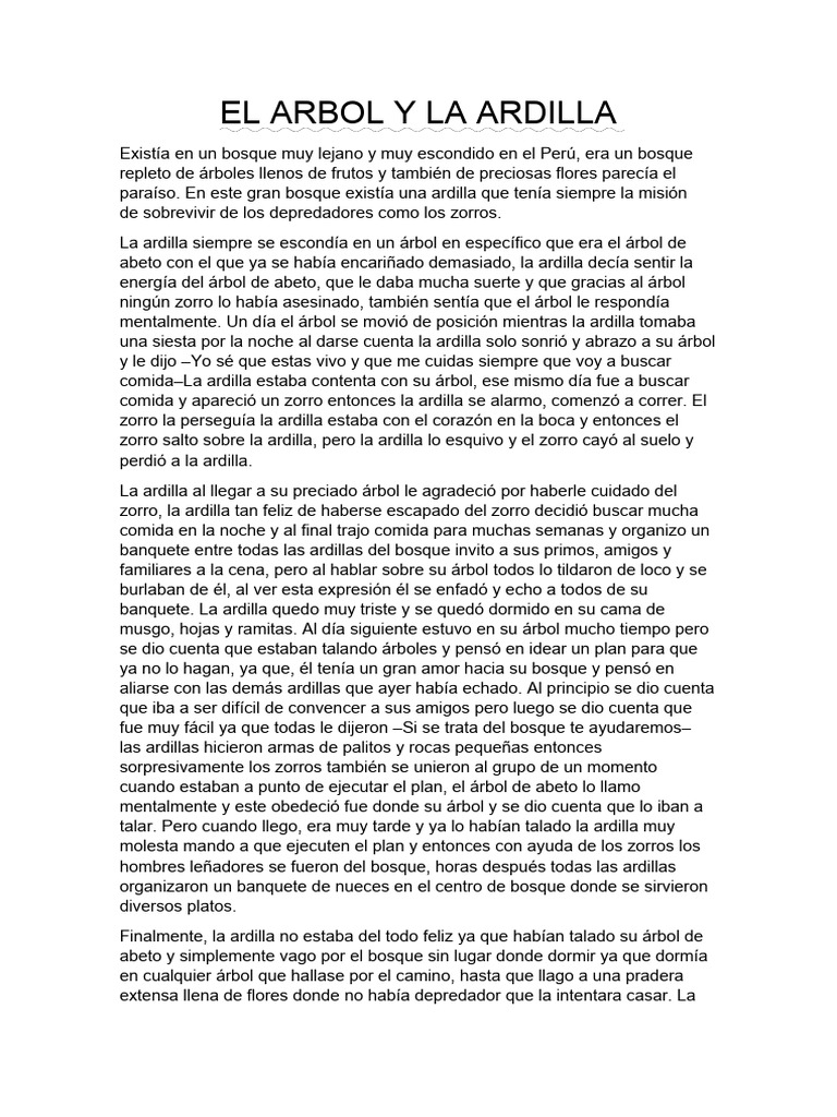 El Arbol y La Ardilla | PDF