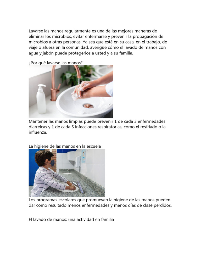 Lavado de Manos A Blanco y Negro | PDF | Lavado de manos | Salud pública