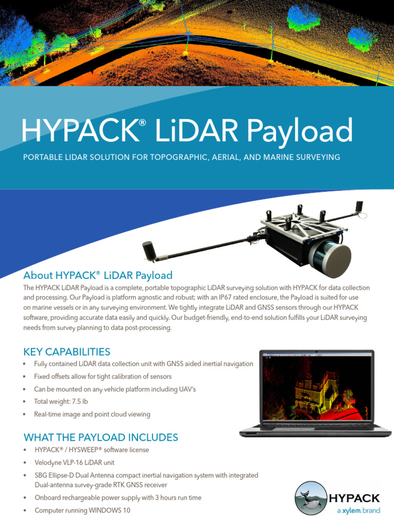 HYPACK LiDAR Payload Brochure | PDF | Lidar | Surveying
