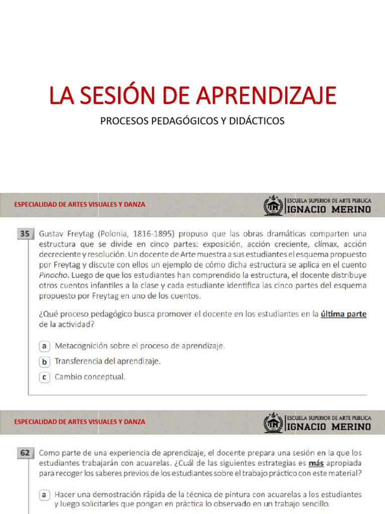 La Sesión de Aprendizaje: Procesos Pedagógicos Y Didácticos | PDF | Aprendizaje | Evaluación
