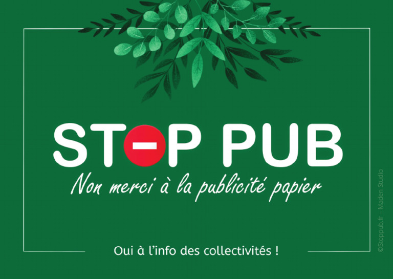 Autocollant Stop Pub a Imprimer | PDF