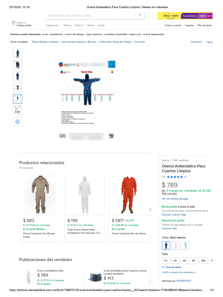 Overol Antiestático Para Cuartos Limpios | PDF