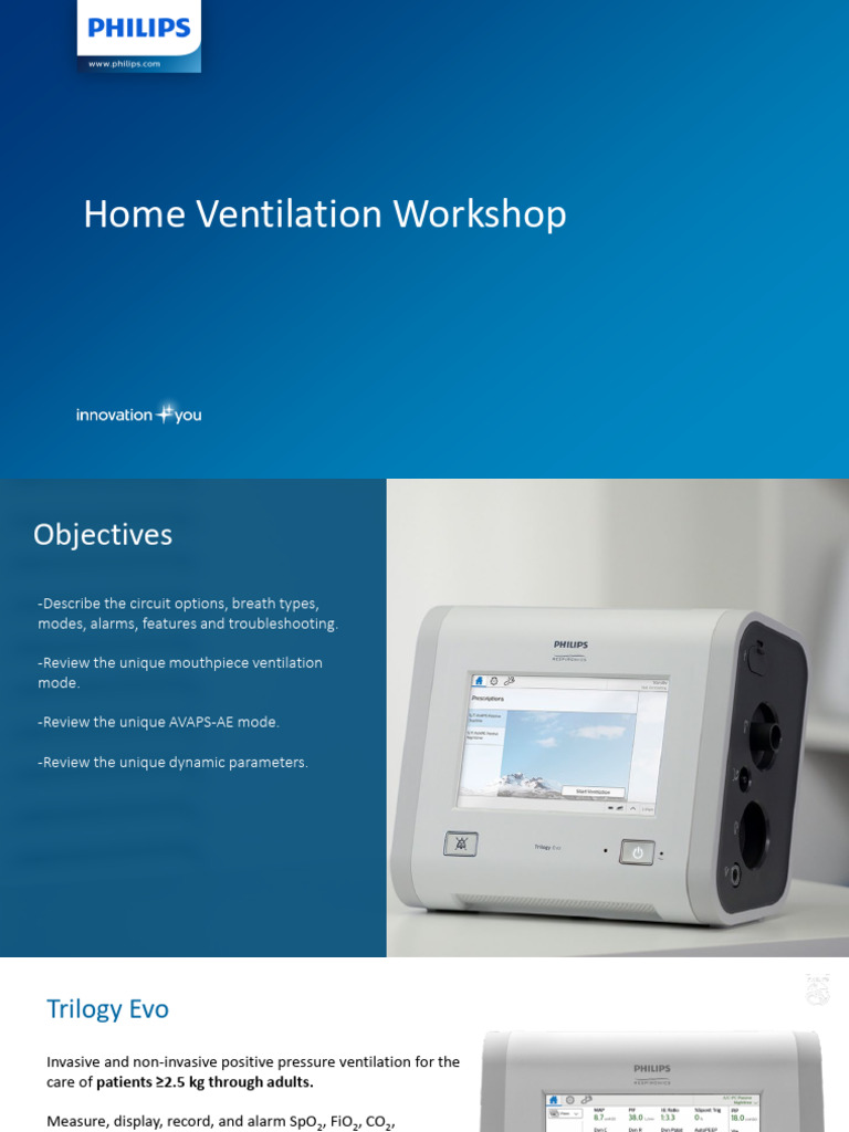 Ventilador Philips Trilogy Evo Ficha | PDF | Exhalation | Clinical Medicine
