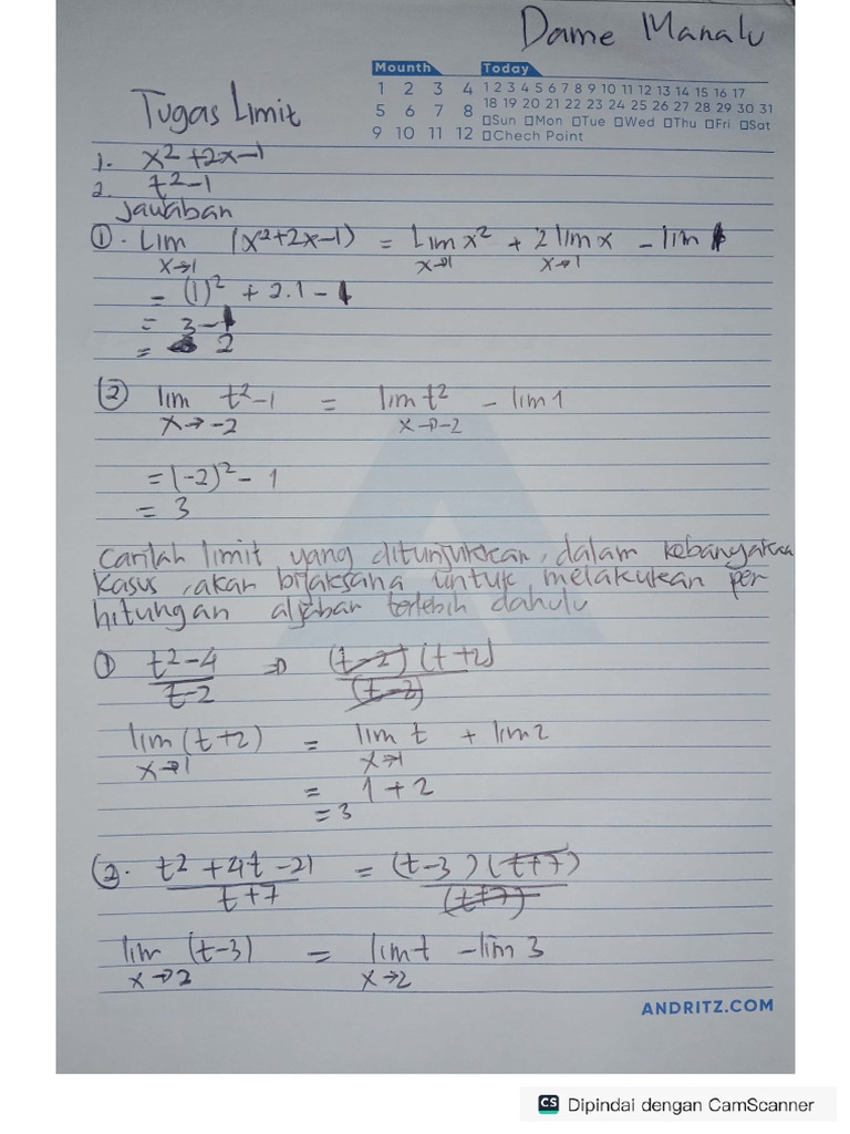 Tugas Limit Dame | PDF