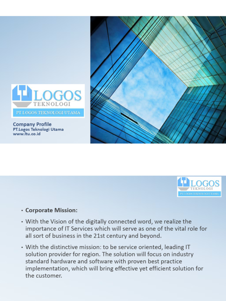 Company Profile Pt Logos Teknologi Utama Pdf Computing