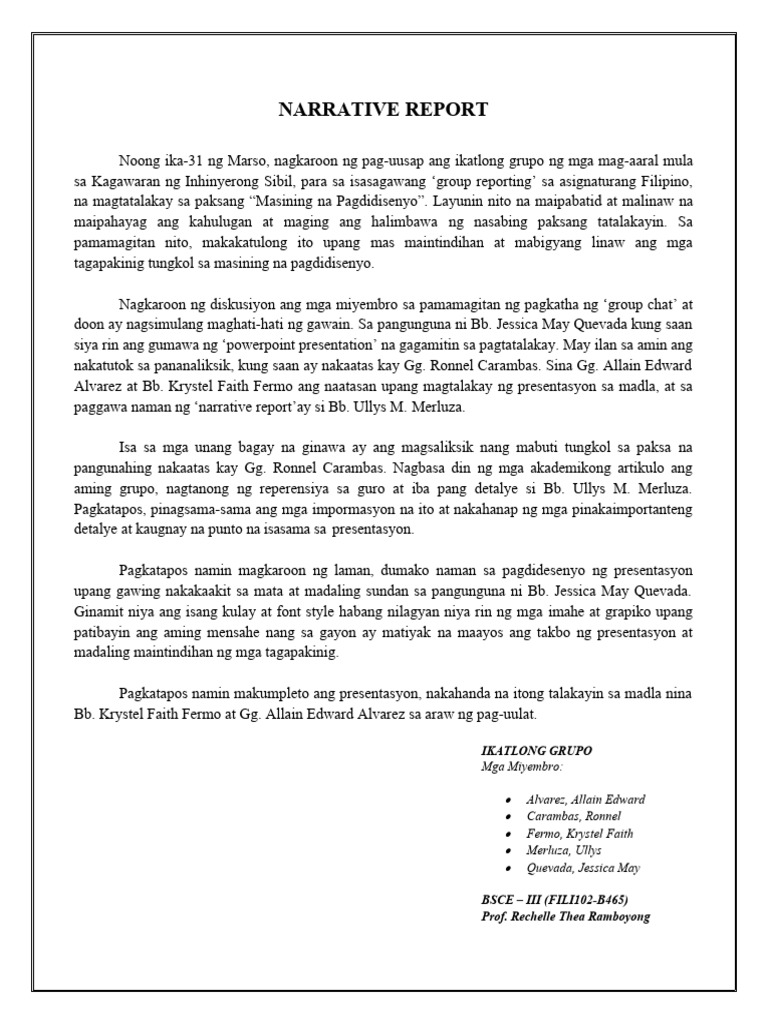 Narrative | PDF