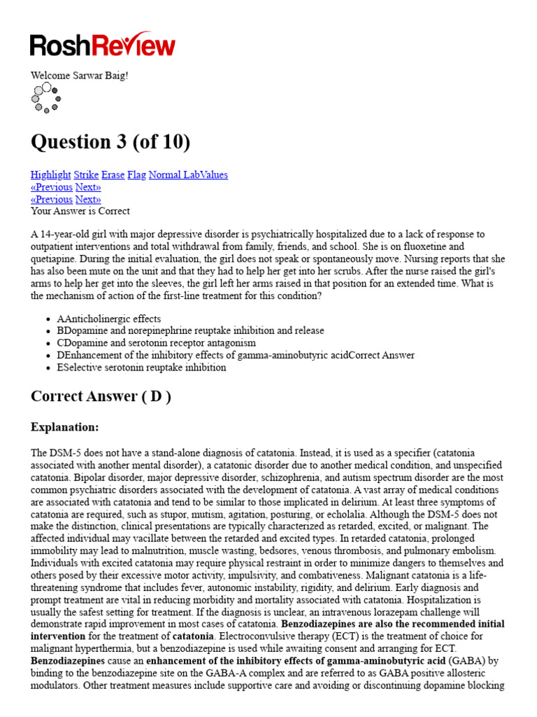 Rosh Review 3 | PDF | Antipsychotic | Benzodiazepine