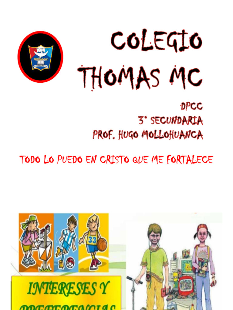 Tareas del Colegio Thomas Mc | PDF