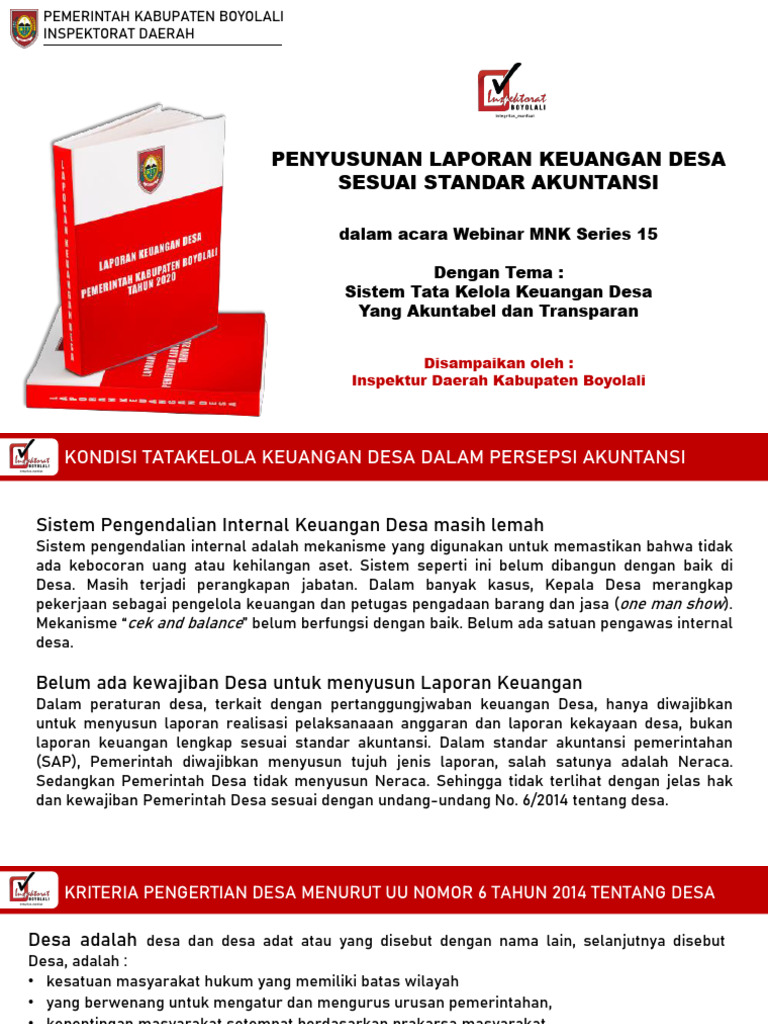 Paparan INSPEKTUR WEBINAR MNK v1 | PDF | Pengelolaan Keuangan & Uang