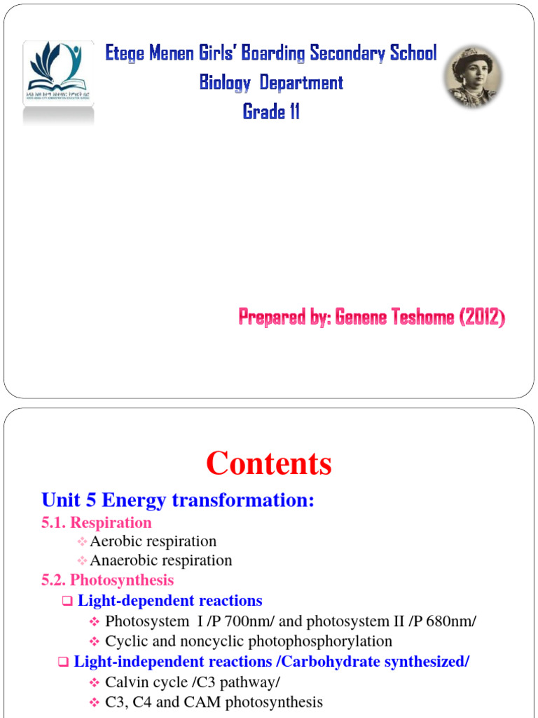 EMGBS Bio G11 U5 Note | PDF | Cellular Respiration | Adenosine Triphosphate