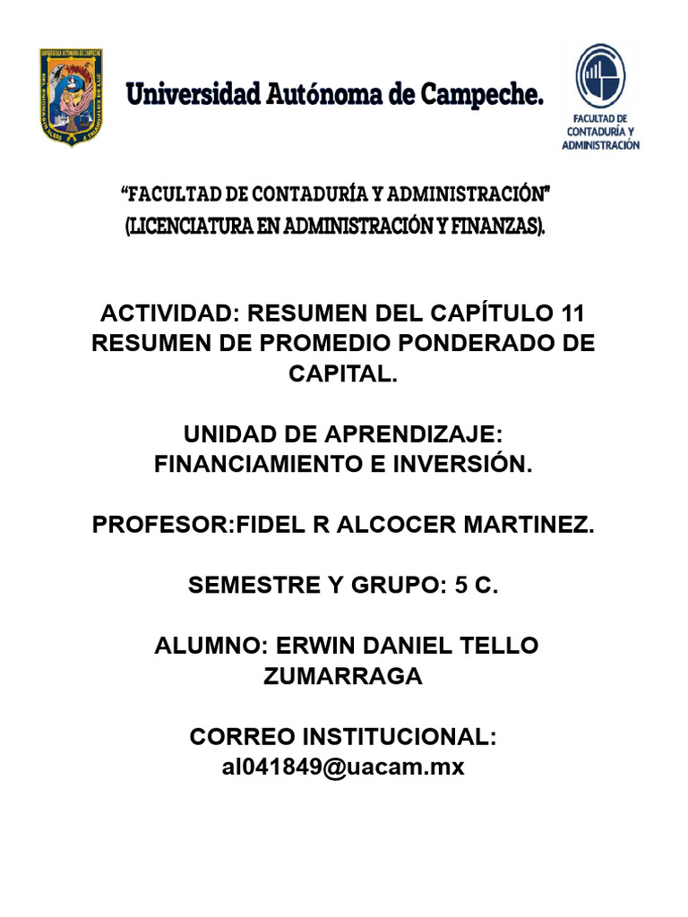 Resumen Del Capitulo 11 Del Libro de Scott Besley | PDF | Compartir ...