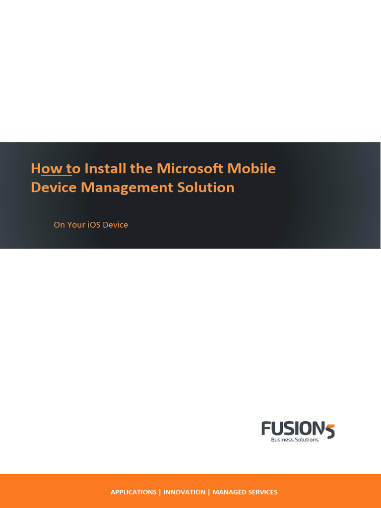 iOS MDM Intructions | PDF | Ios | Mac Os