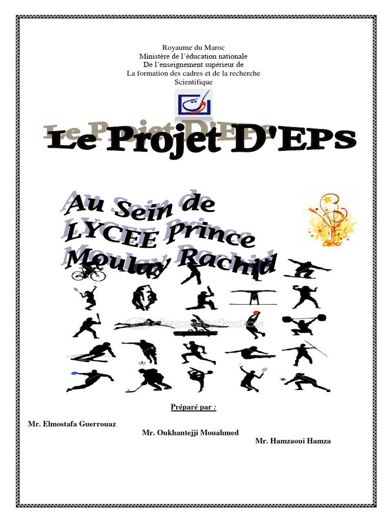Projet EPS au Lycée Amir Moulay Rachid | PDF | Pédagogie | Enseignement