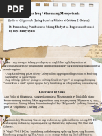 Mga Elemento NG Epiko | PDF