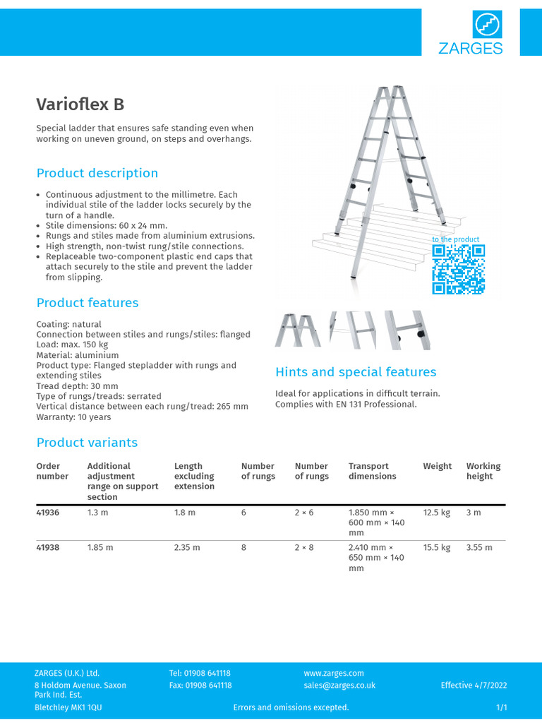 ZARGES Varioflex B | PDF