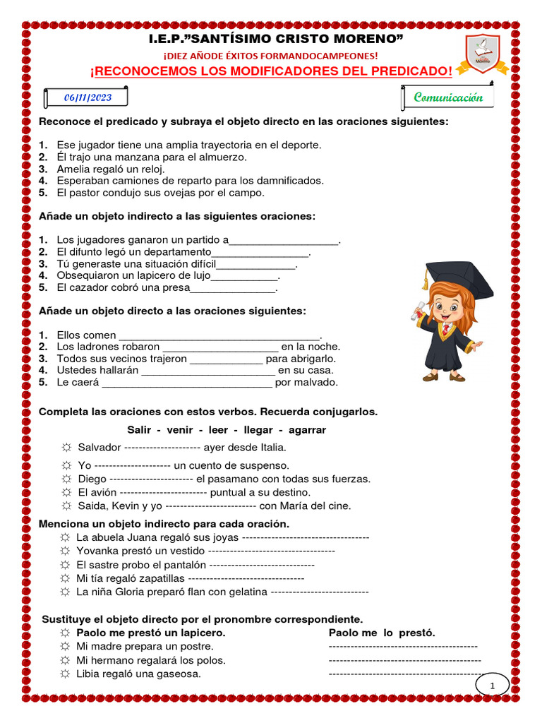 Modificadores Del Predicado Ficha | PDF | Gramática | Sintaxis Modificadores Del Predicado Ficha | PDF | Gramática | Sintaxis