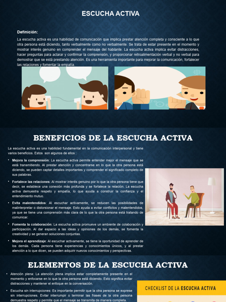Escucha Activa | PDF | Comunicación | Empatía