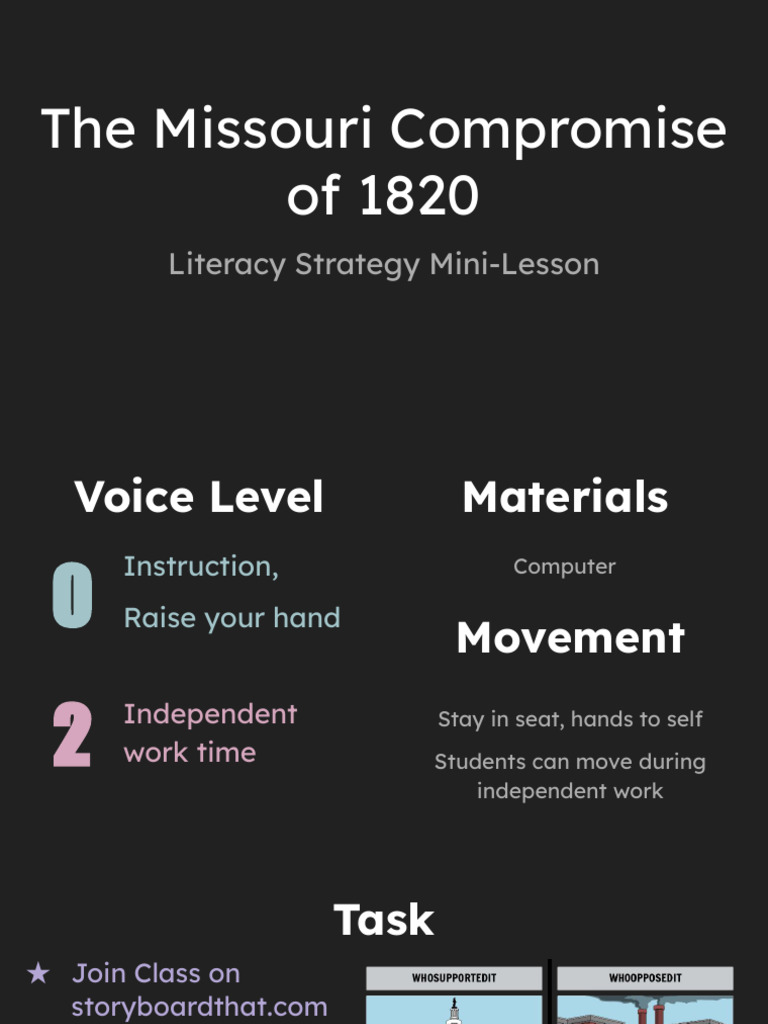 Missouri Compromise Slides | PDF | North America | Unfree Labour