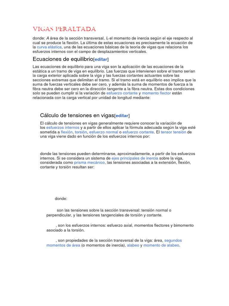 Vigas Peraltada | PDF | Métodos y materiales de enseñanza | Ciencia y ...