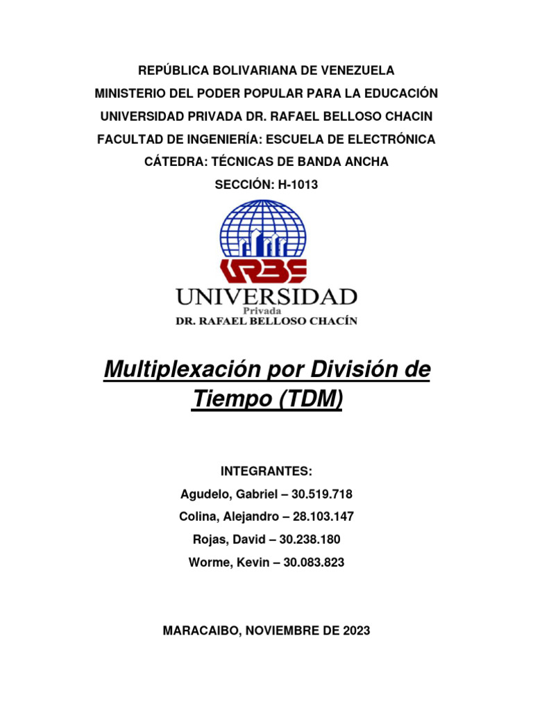 Multiplexacion Por Division de Tiempo (TDM), H-1013 | PDF | Filtro electronico | Multiplexación