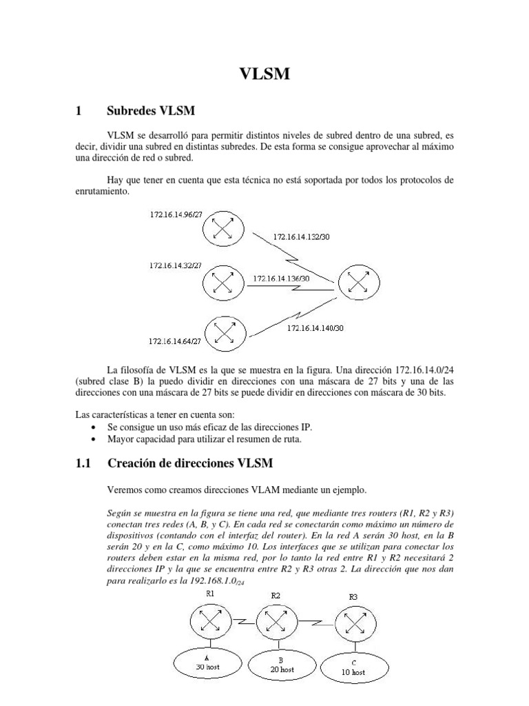 VLSM Paso A Paso | PDF | Enrutador (Computación) | Dirección IP