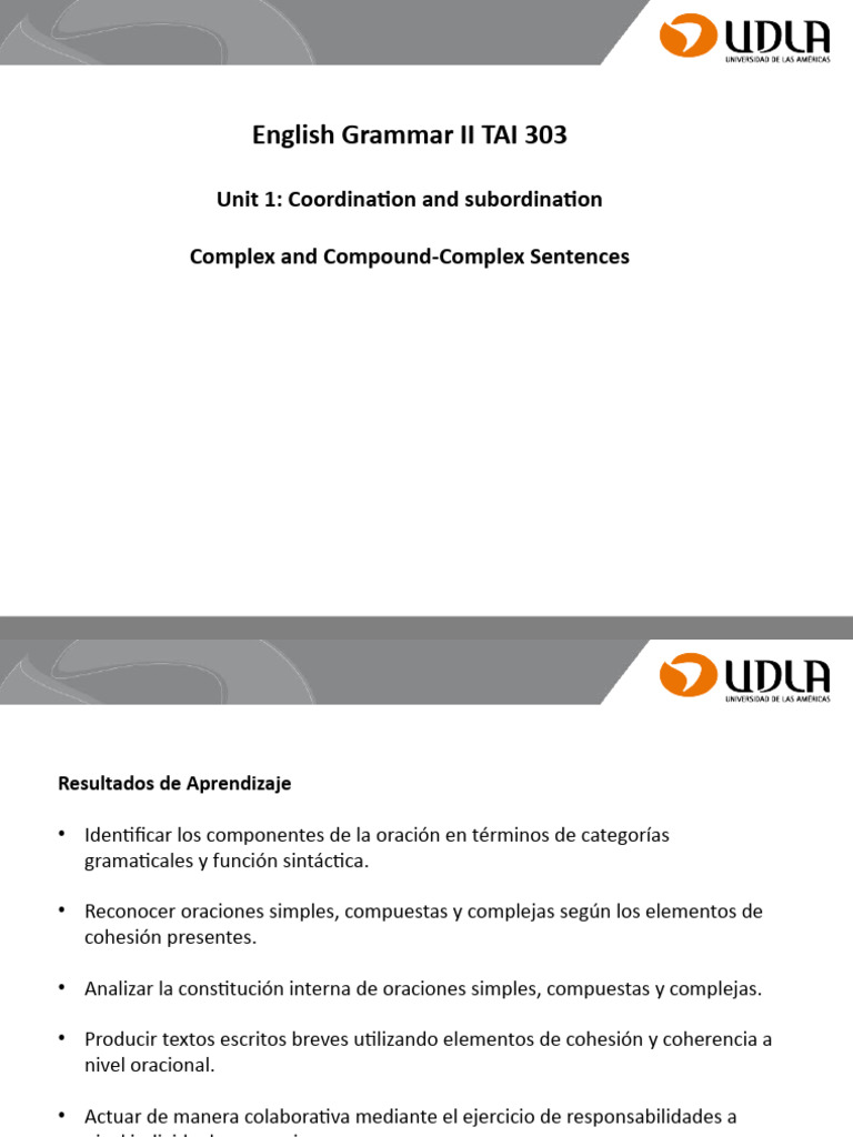 U1C4PPT Complex and Compound Complex Sentences Self-Study | PDF | Linguistic Morphology | Languages