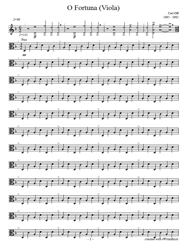 O Fortuna (Carmina Burana) 20 | PDF