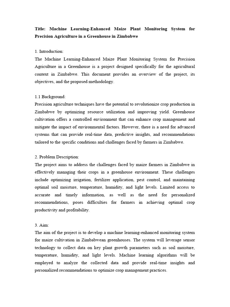 Machine Learning-Enhanced Maize Plant Monitoring System For Precision ...