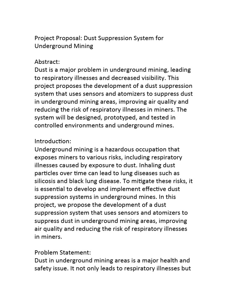 Project Proposal | PDF | Dust | Air Pollution