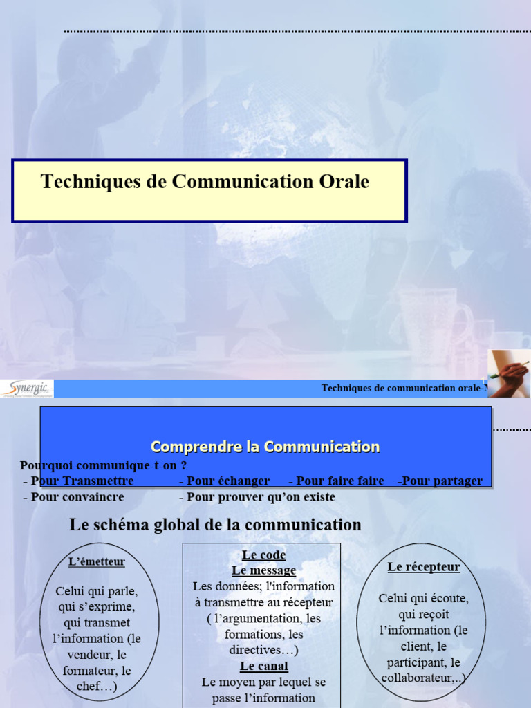 Techniques de Communication Orale | PDF | la communication ...