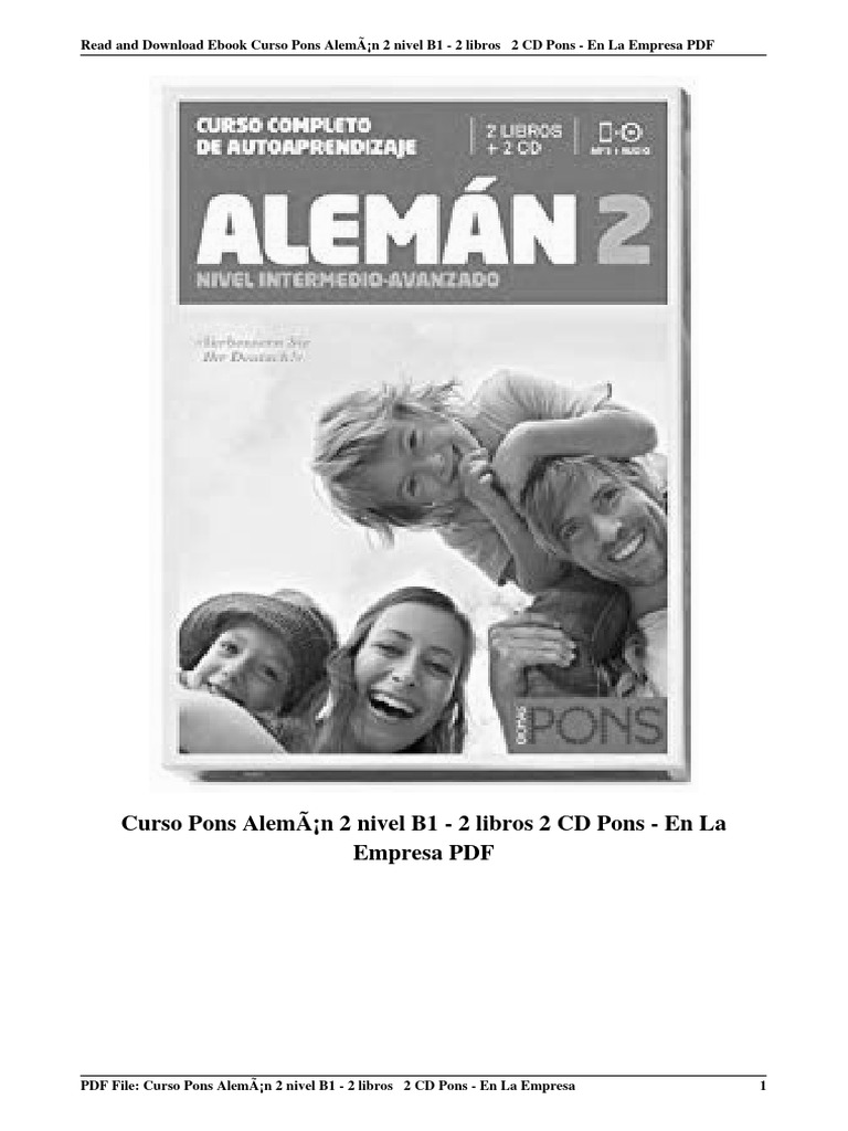 Curso Pons Aleman 2 Nivel b1 | PDF | Crecimiento personal y profesional